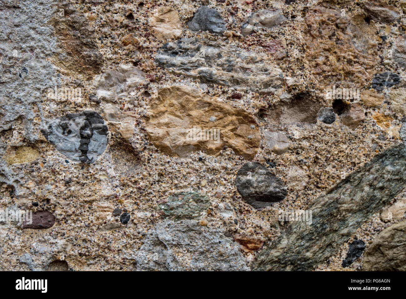 Stone wall background Wall made of cavern rock Stock Photo - Alamy