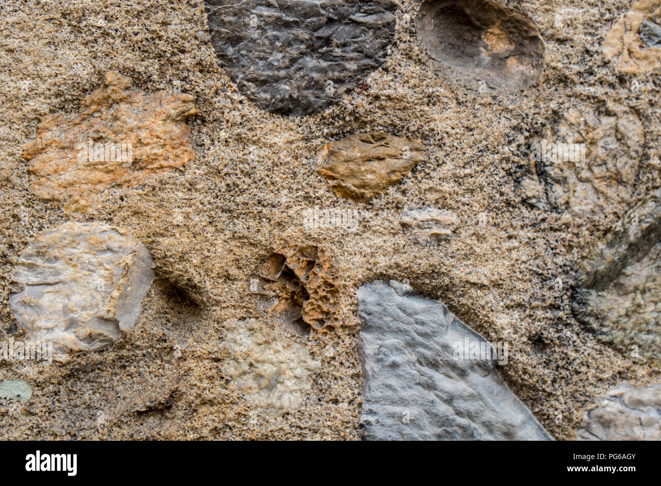 Stone wall background Wall made of cavern rock Stock Photo - Alamy
