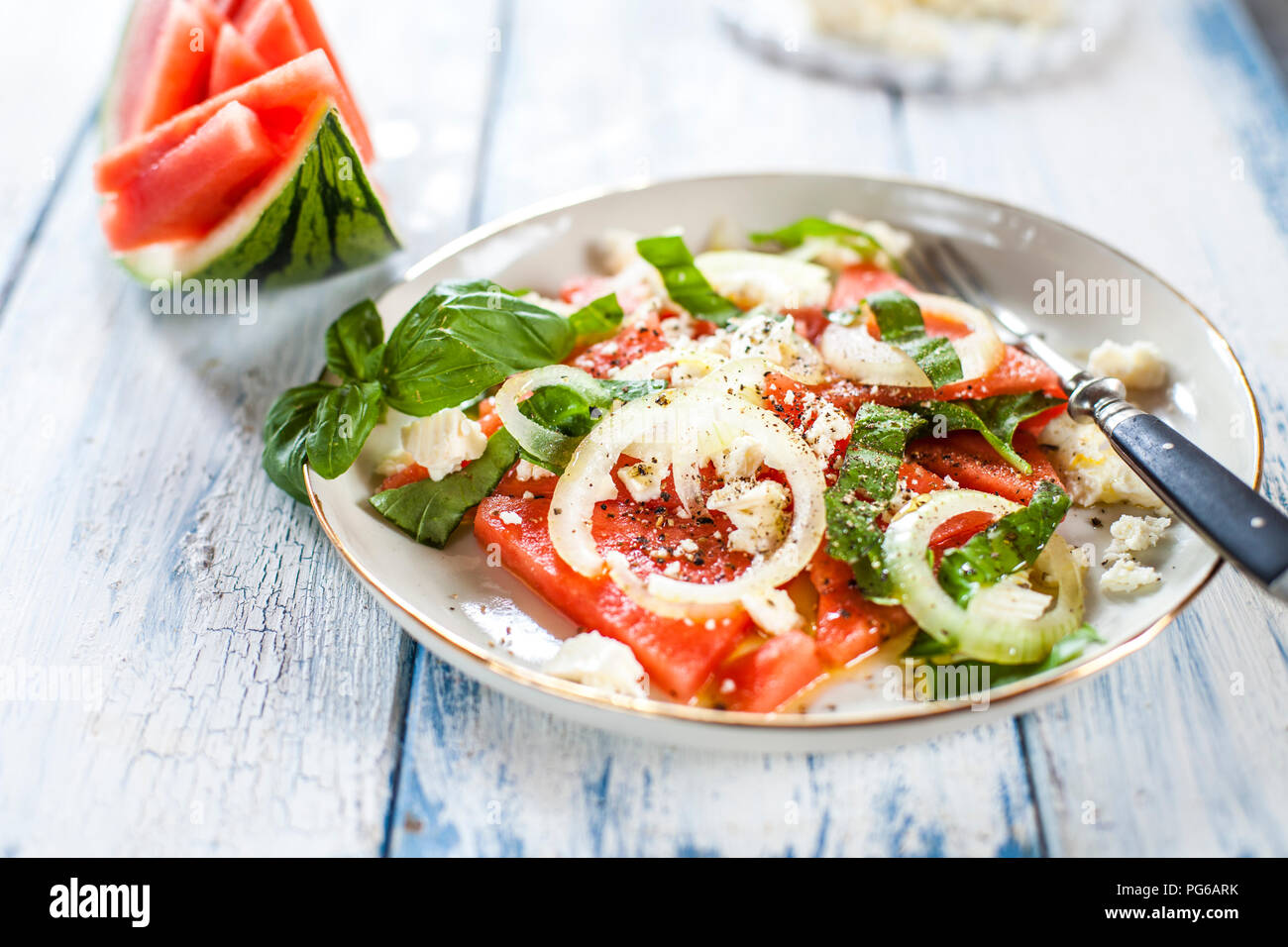 Watermelon salad onions hi-res stock photography and images - Alamy