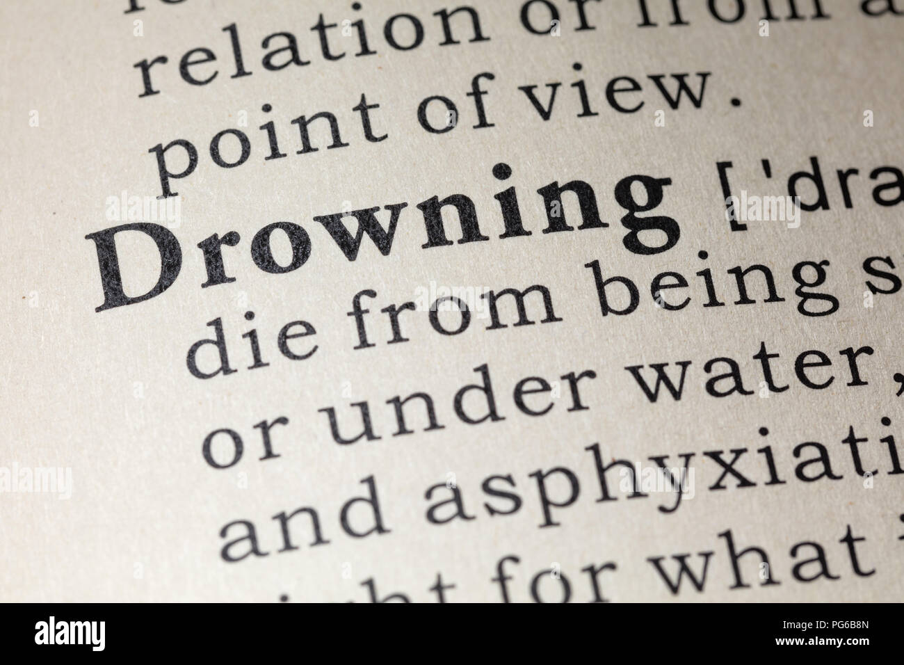 Fake Dictionary, Dictionary definition of the word drowning. including ...
