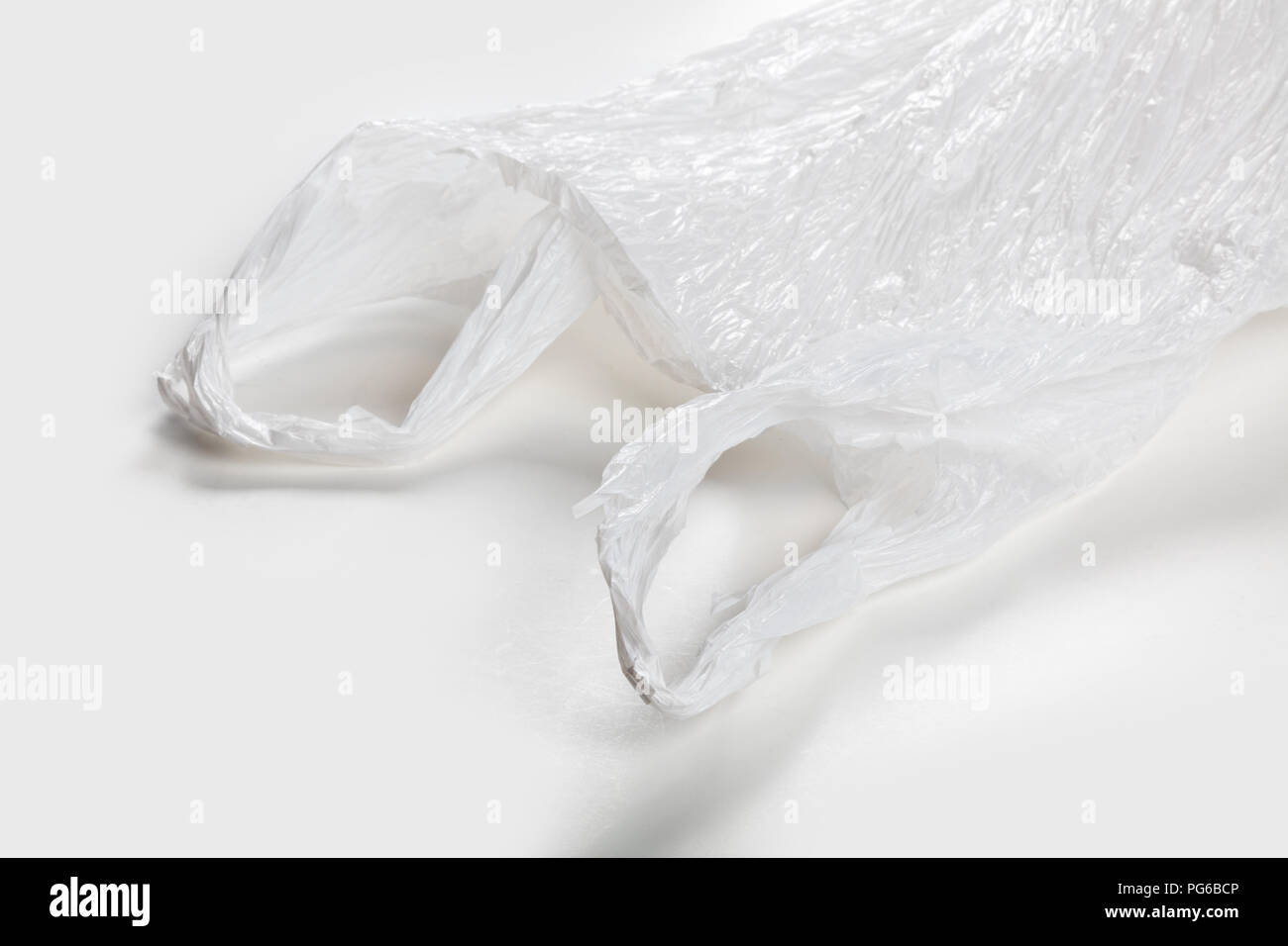 Plastic Bag close up with white background Stock Photo - Alamy