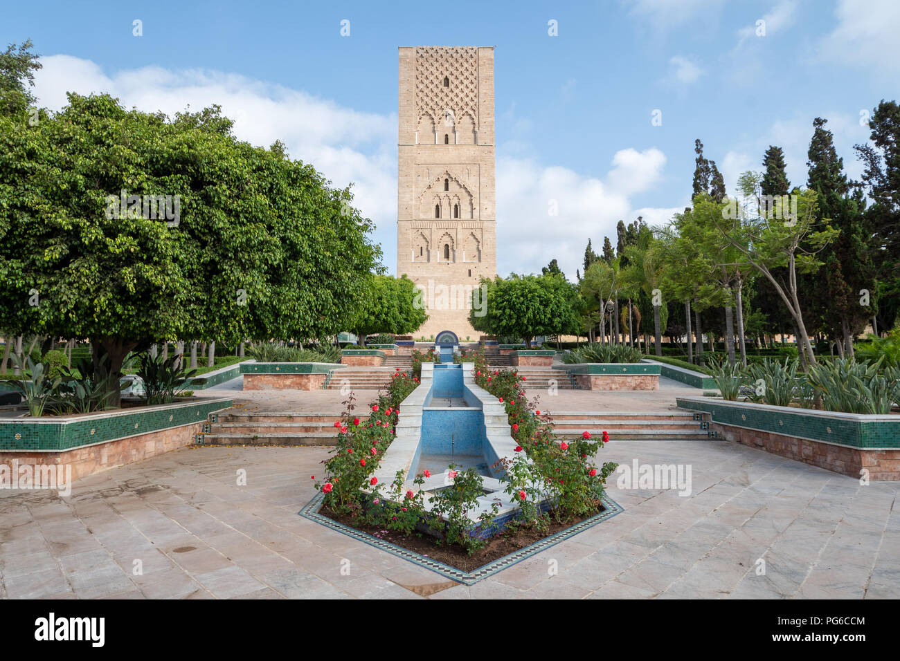 Tour Hassan, an unfinished mosque in Rabat, Morocco Stock Photo - Alamy