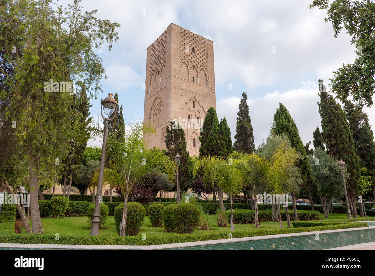 Tour Hassan, an unfinished mosque in Rabat, Morocco Stock Photo - Alamy