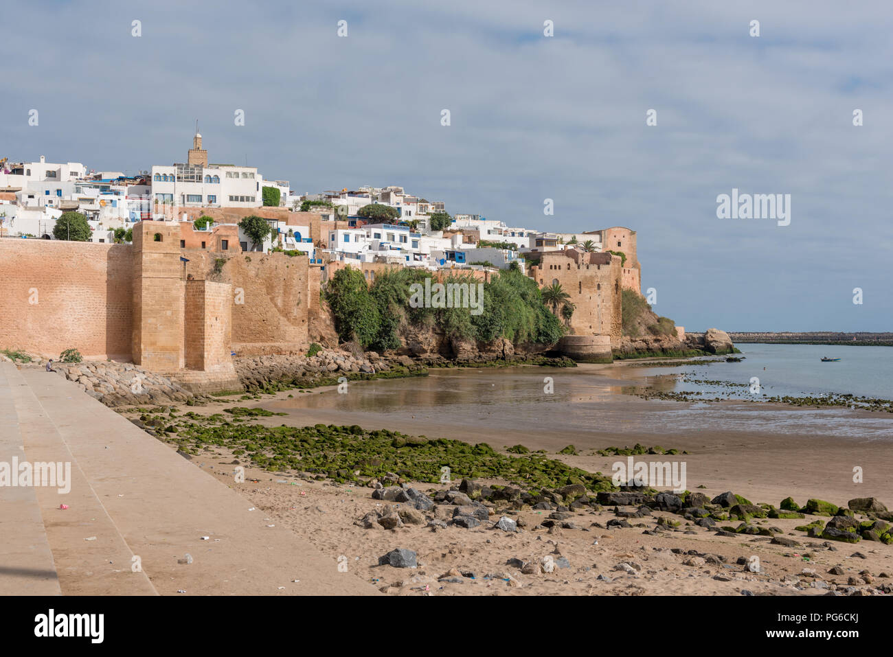 Kasbah des Oudaia in Rabat, Morocco on the North Atlantic coastline ...