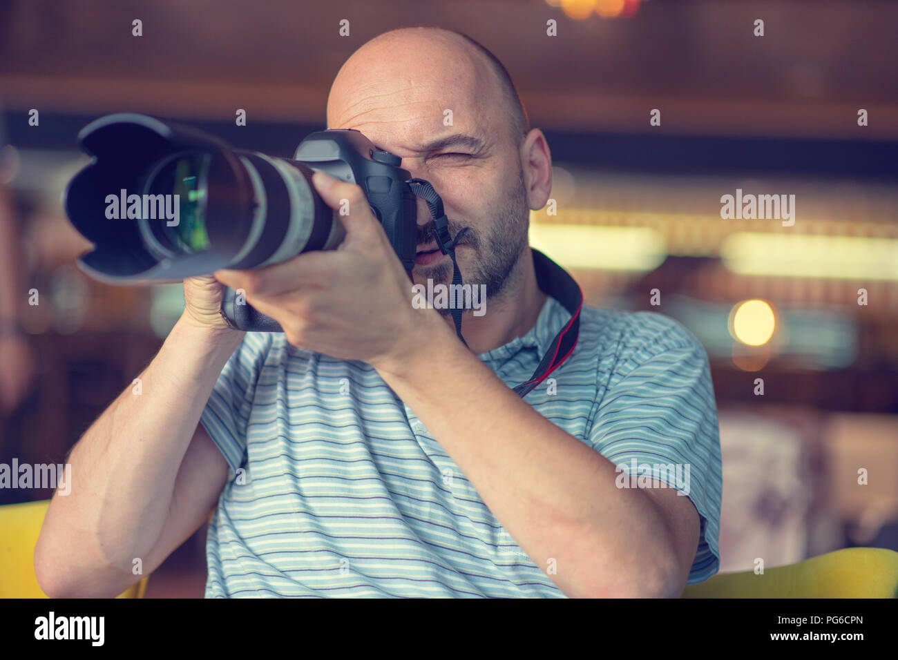 Large bald man hi-res stock photography and images - Alamy