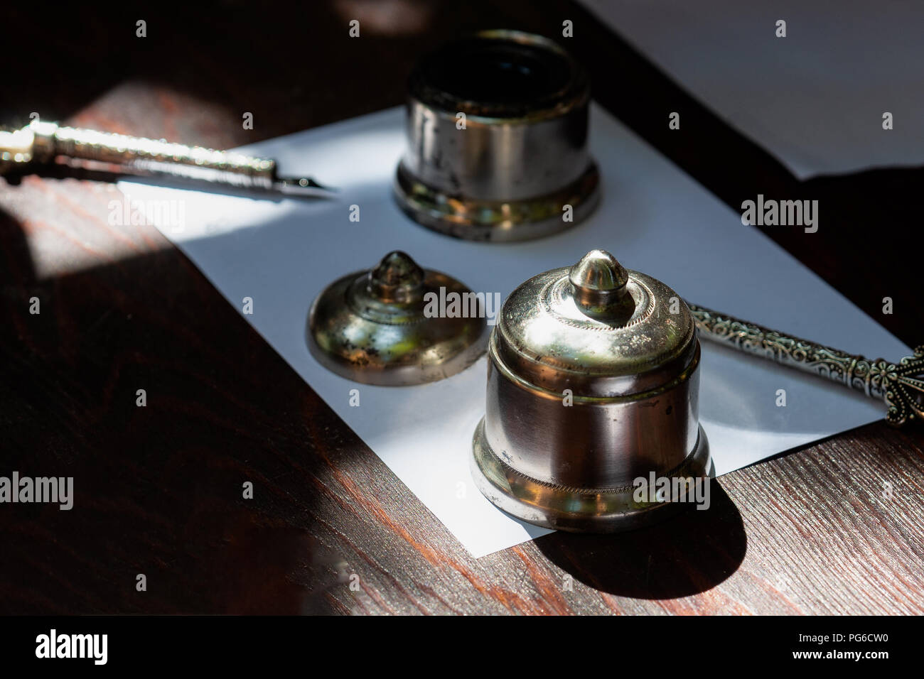 With silver inkstand hi-res stock photography and images - Alamy