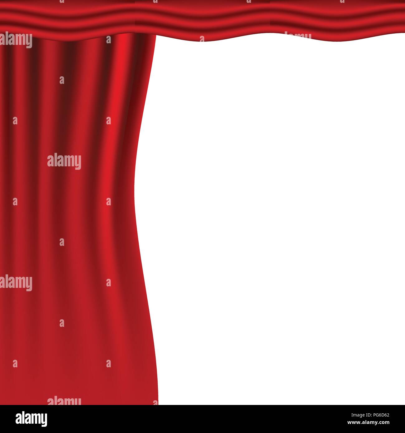 Red stage. Vector illustration. Red curtains. Scenes on white ...