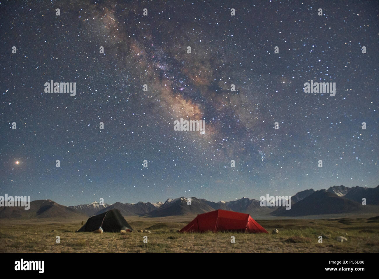 Milky Way over the Great Pamir Range of Afghanistan from our camp at ...
