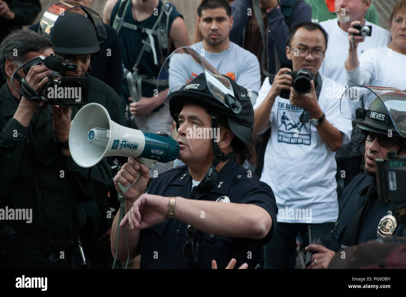 LOS ANGELES - NOVEMBER 17: Occupy LA protesters march on November 17 ...