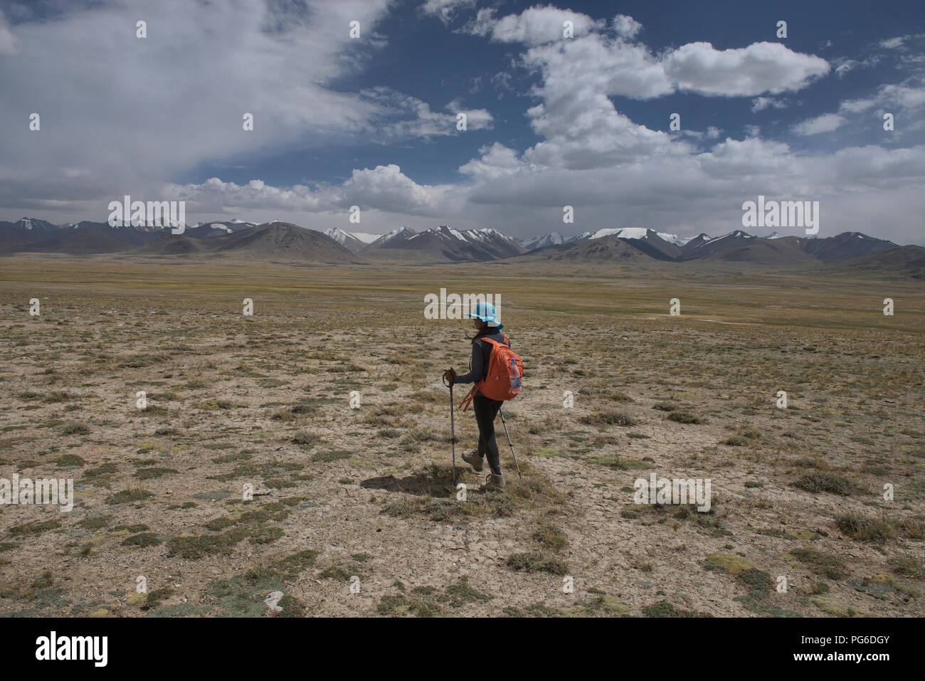 Looking into the Great Pamir Range of Afghanistan while trekking near ...