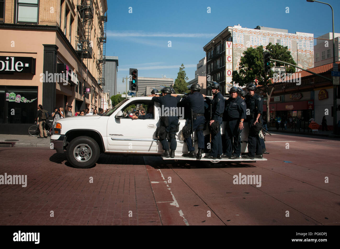 LOS ANGELES - NOVEMBER 17: Occupy LA protesters march on November 17 ...