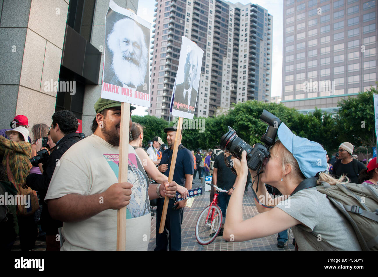 LOS ANGELES - NOVEMBER 17: Occupy LA protesters march on November 17 ...