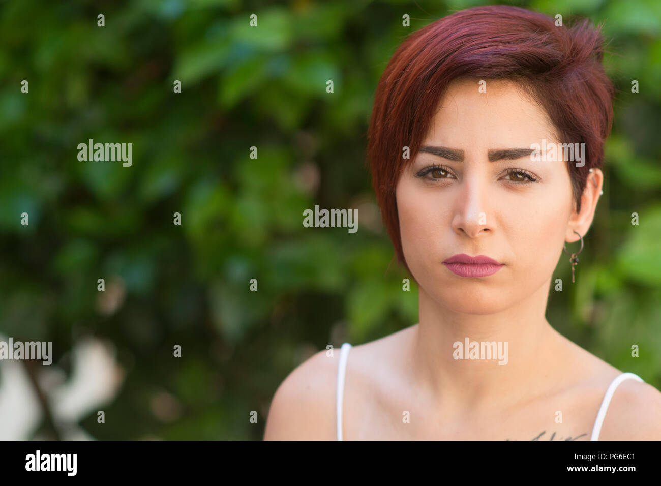 Beautiful woman outdoors Stock Photo - Alamy