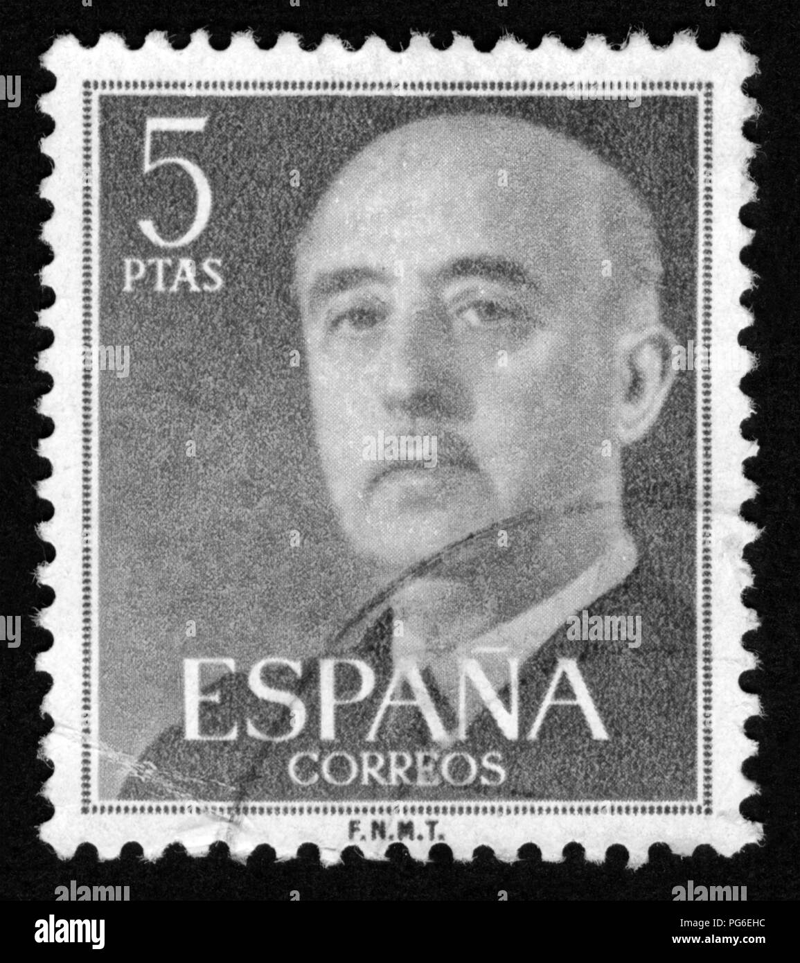 Spain postage stamp Black and White Stock Photos & Images - Alamy