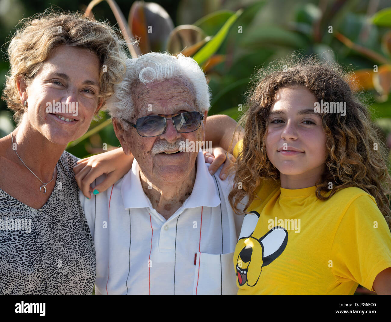 Family made up of members of 4 generations. Grandparent, grandchildren ...