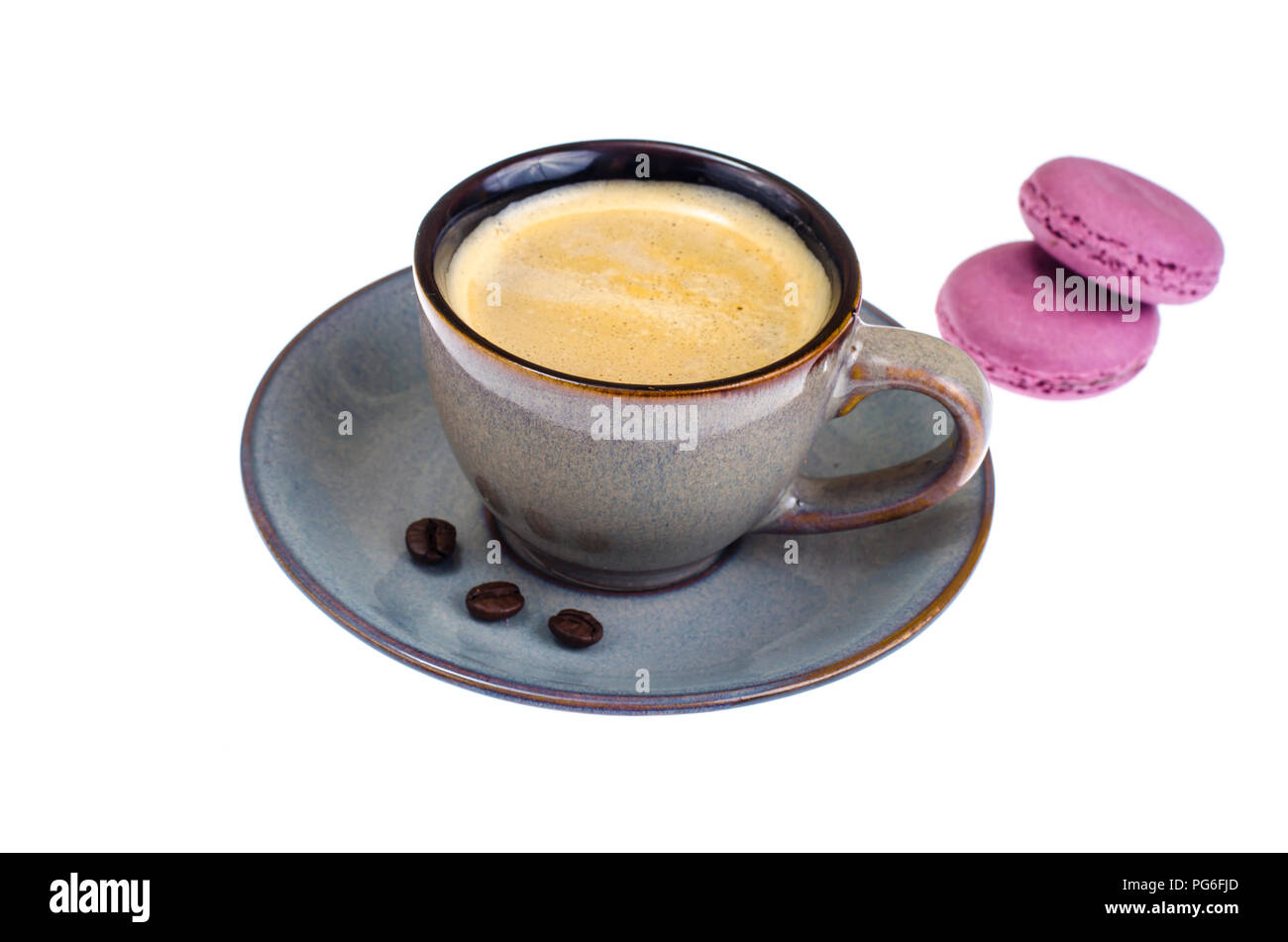 French macaroons black background Cut Out Stock Images & Pictures - Alamy