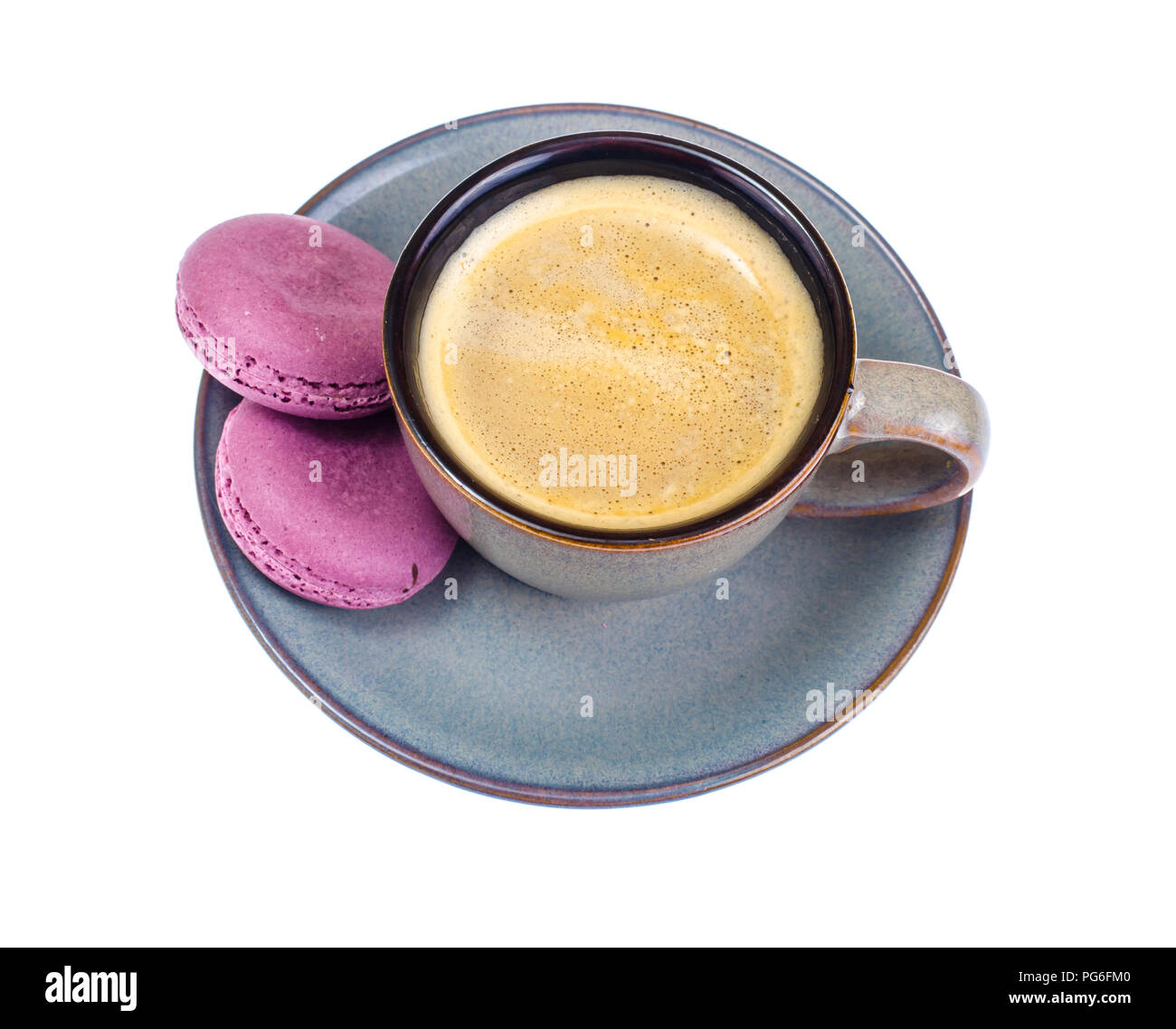 French macaroons black background Cut Out Stock Images & Pictures - Alamy