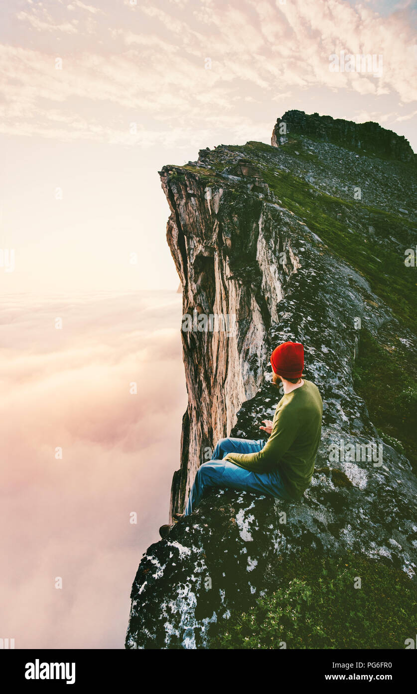 Man On Cliff Edge