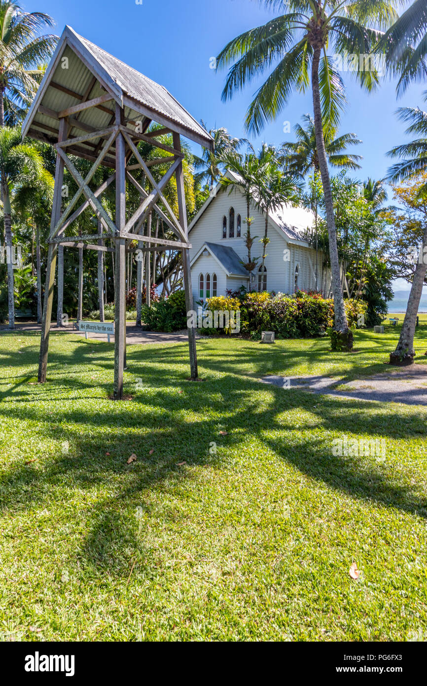Old heritage timber church in tropical setting Stock Photo - Alamy