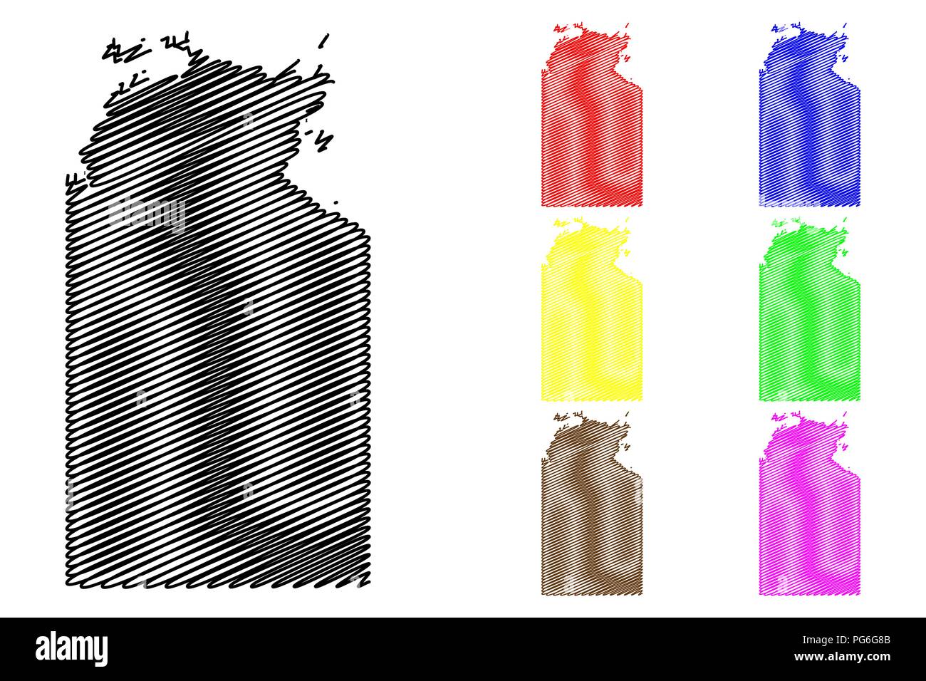 Northern Territory (Australian states and territories, NT) map vector ...