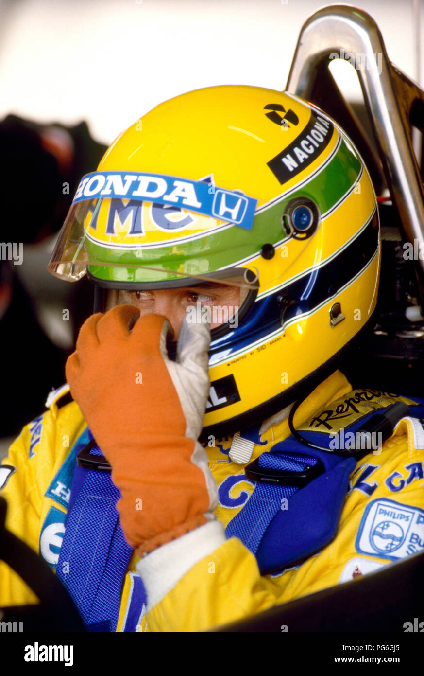 Ayrton Senna. 1987 Austrian Grand Prix Stock Photo - Alamy