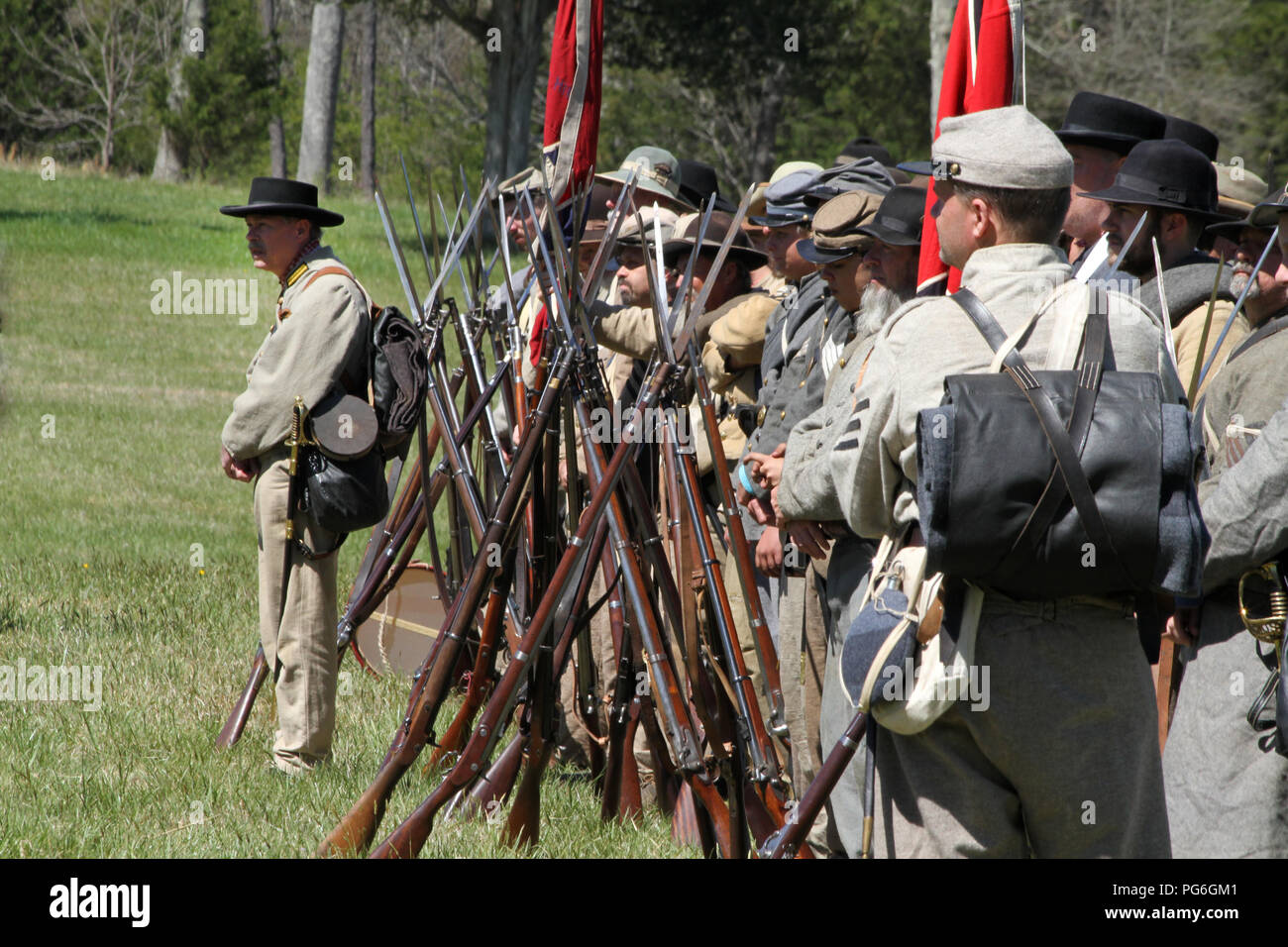 The Confederate States Army performing a military drill. Historical ...