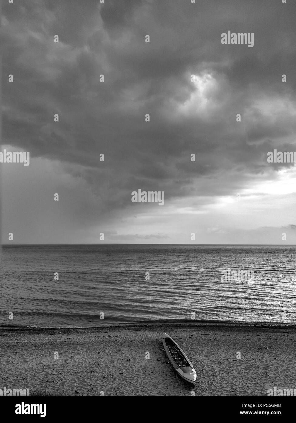 Sunset in dark sky Black and White Stock Photos & Images - Alamy