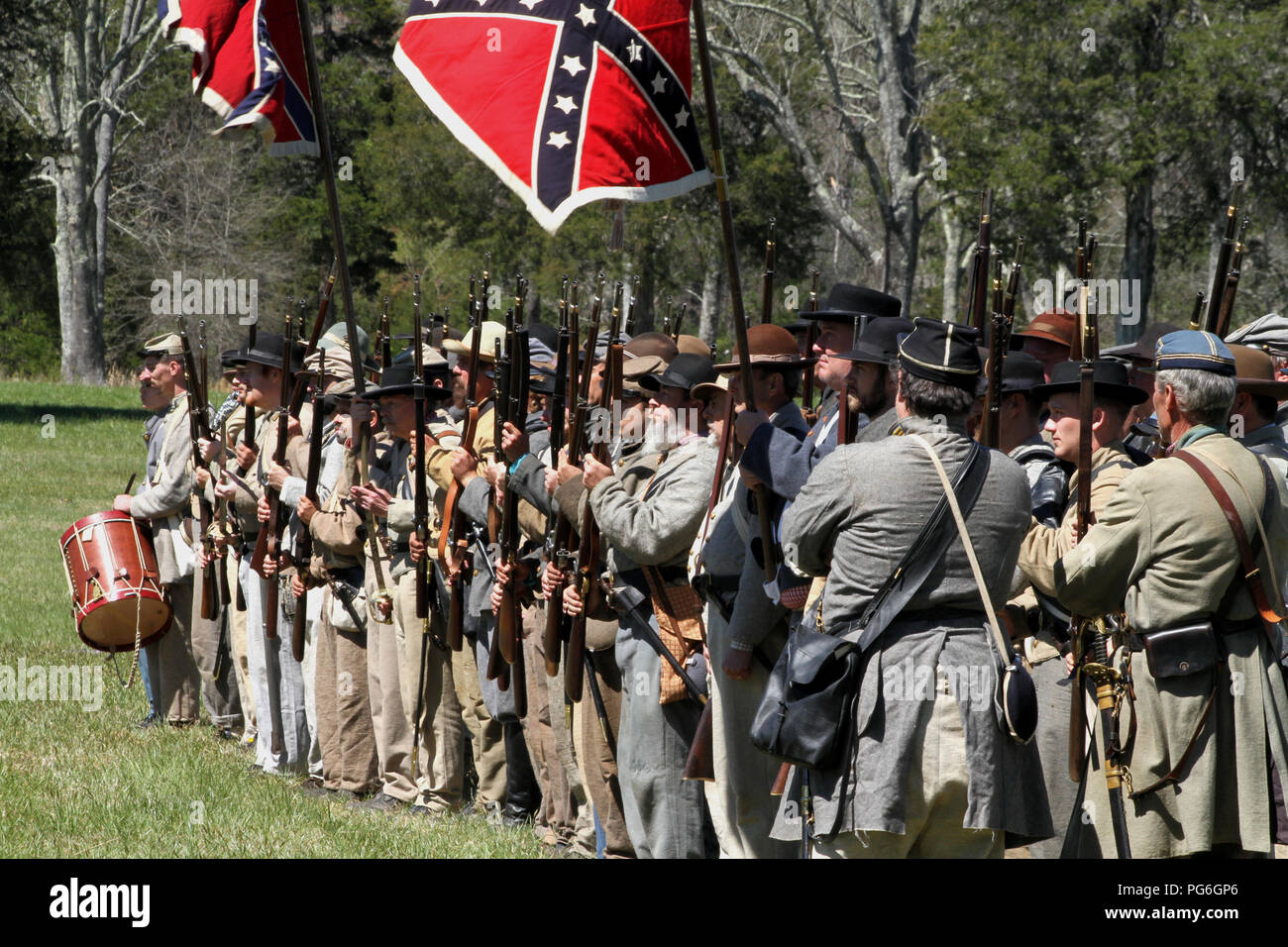 The Confederate States Army performing a military drill. Historical ...