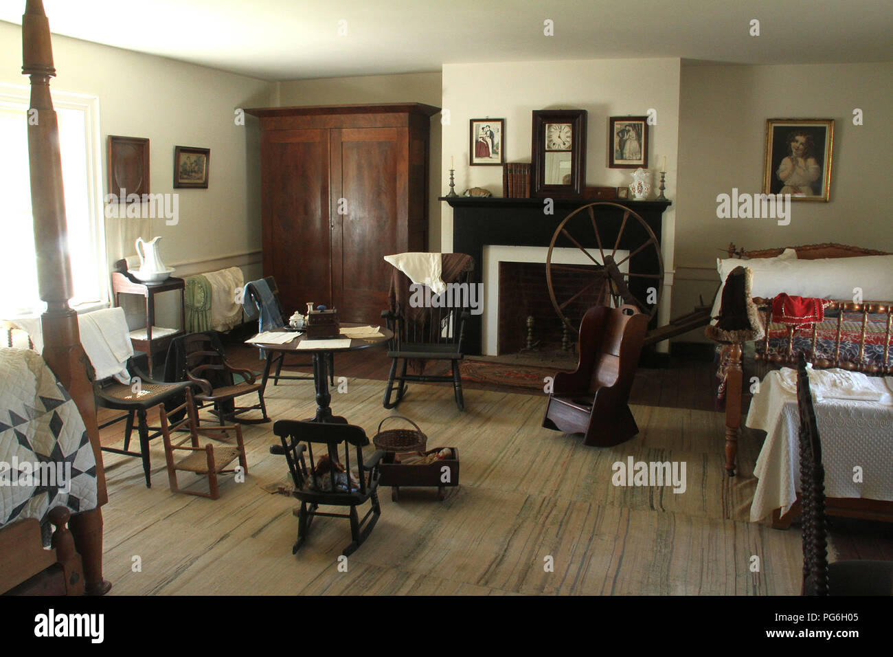 Appomattox, VA, USA. Bedroom inside the McLean house where Generals ...