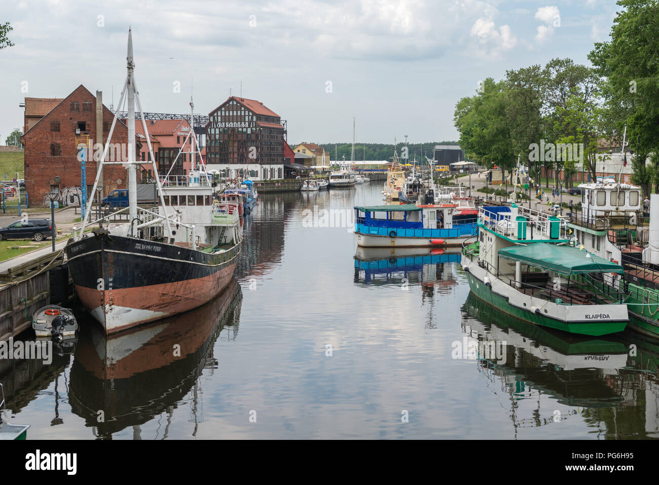 Habor scene, Klaipeda, Courland Lagoon, Lithuania, Eastern Europe Stock ...
