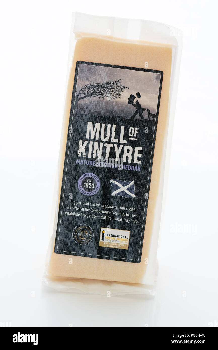 Mull of Kintyre Mature Scottish Cheddar cheese Stock Photo - Alamy
