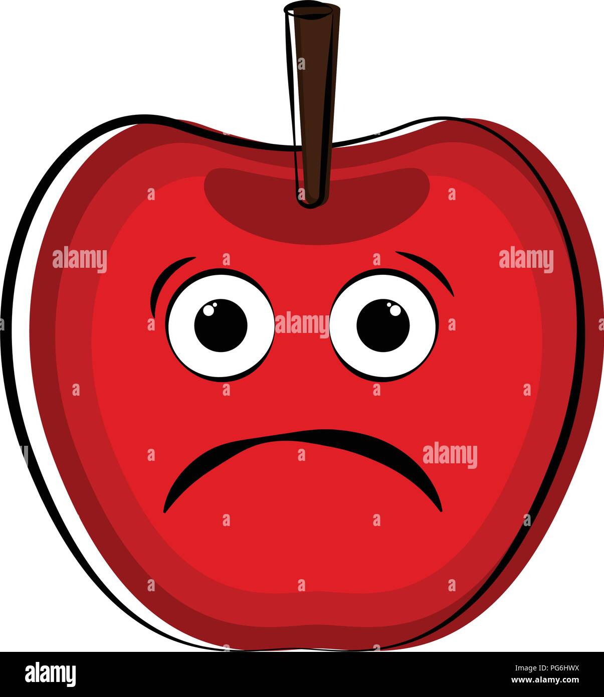 Sad apple cartoon character emote Stock Vector Image & Art - Alamy