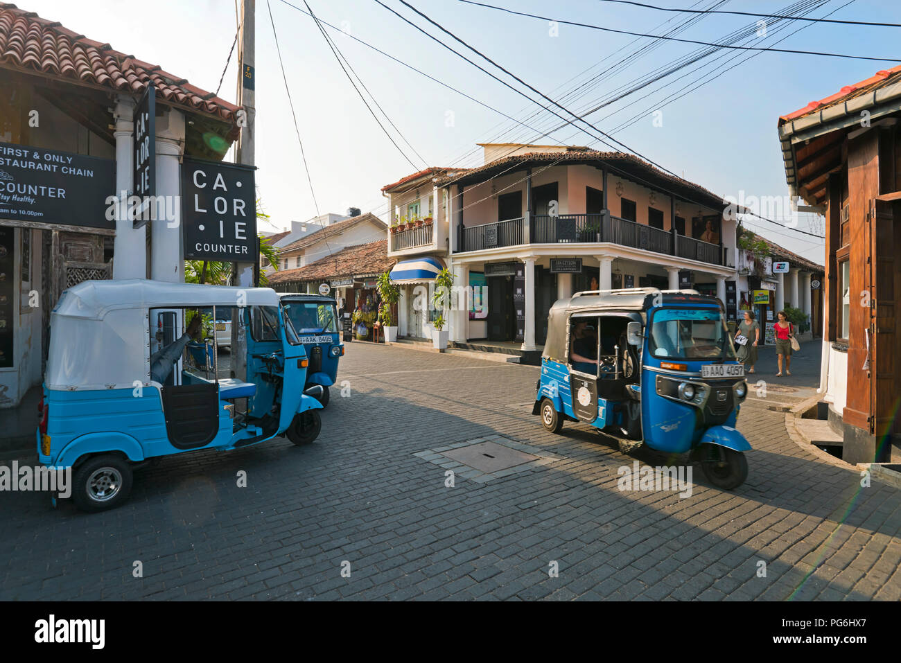 Horizontal streetview in Galle, Sri Lanka Stock Photo - Alamy