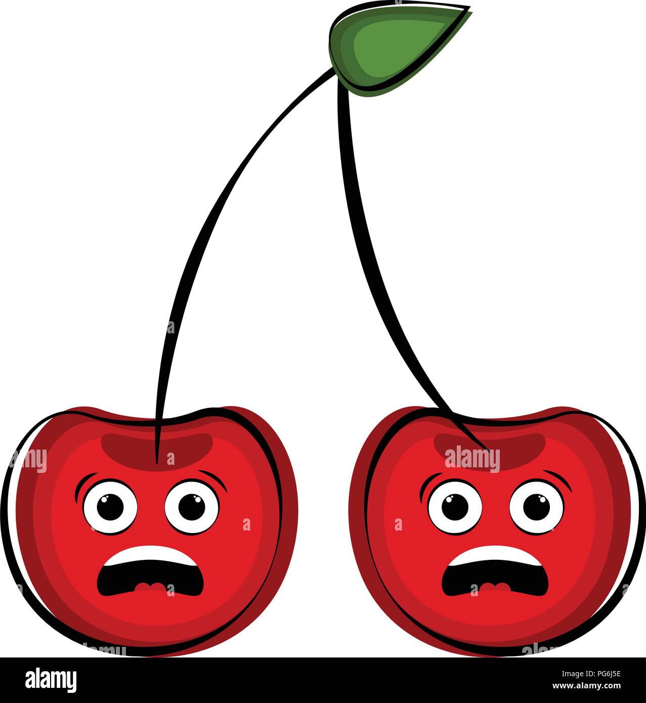 Surprised cherry cartoon character emote Stock Vector Image & Art - Alamy