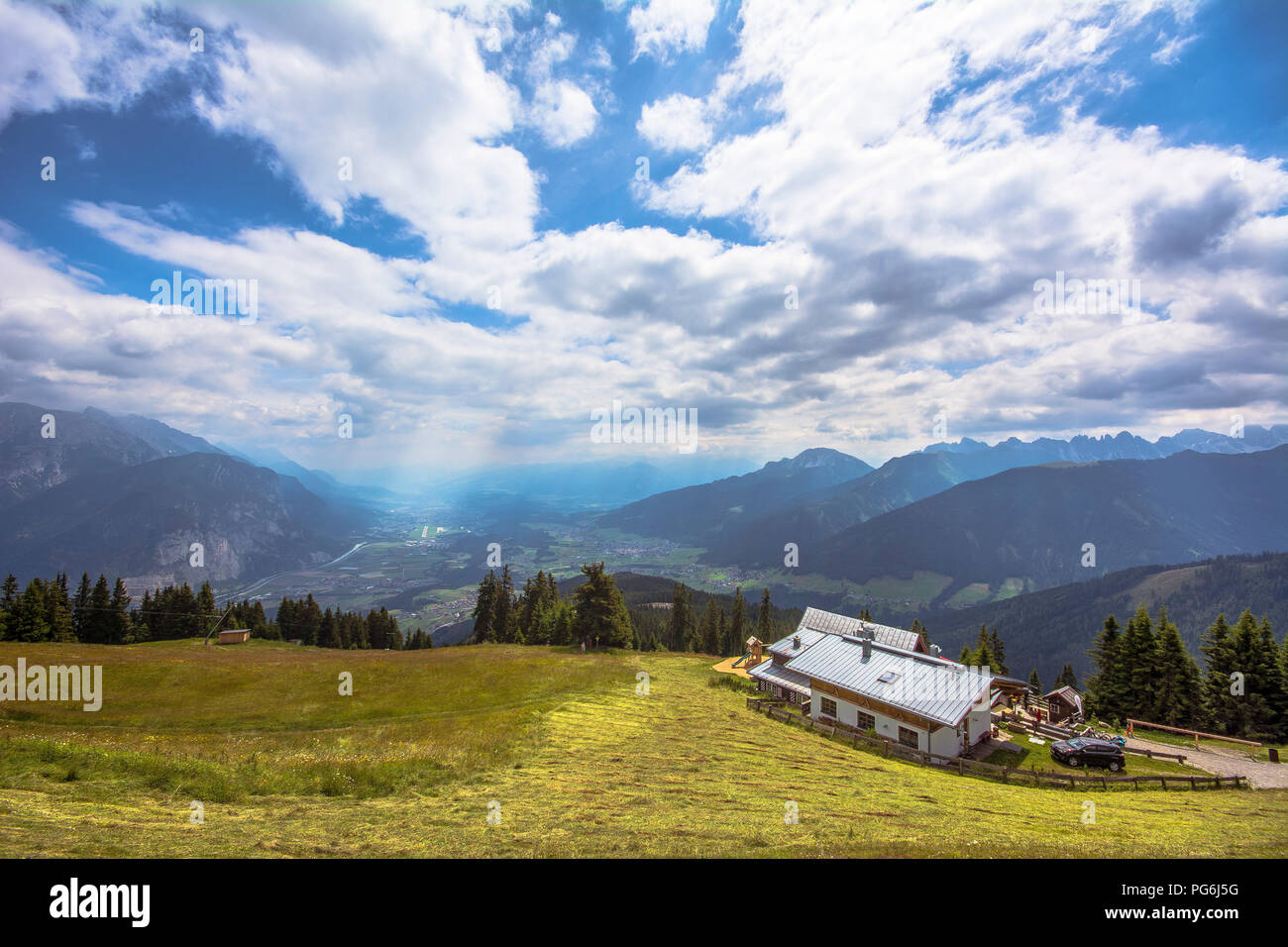 Outdoor Valley in the alps, Inn/Tyrol Stock Photo - Alamy