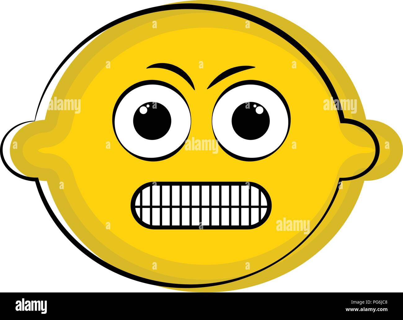 Angry lemon cartoon character emote Stock Vector Image & Art - Alamy