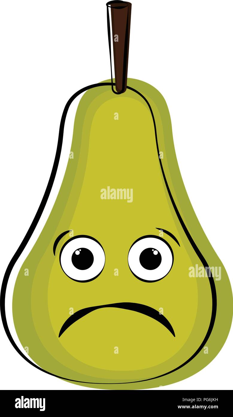 Sad pear cartoon character emote Stock Vector Image & Art - Alamy