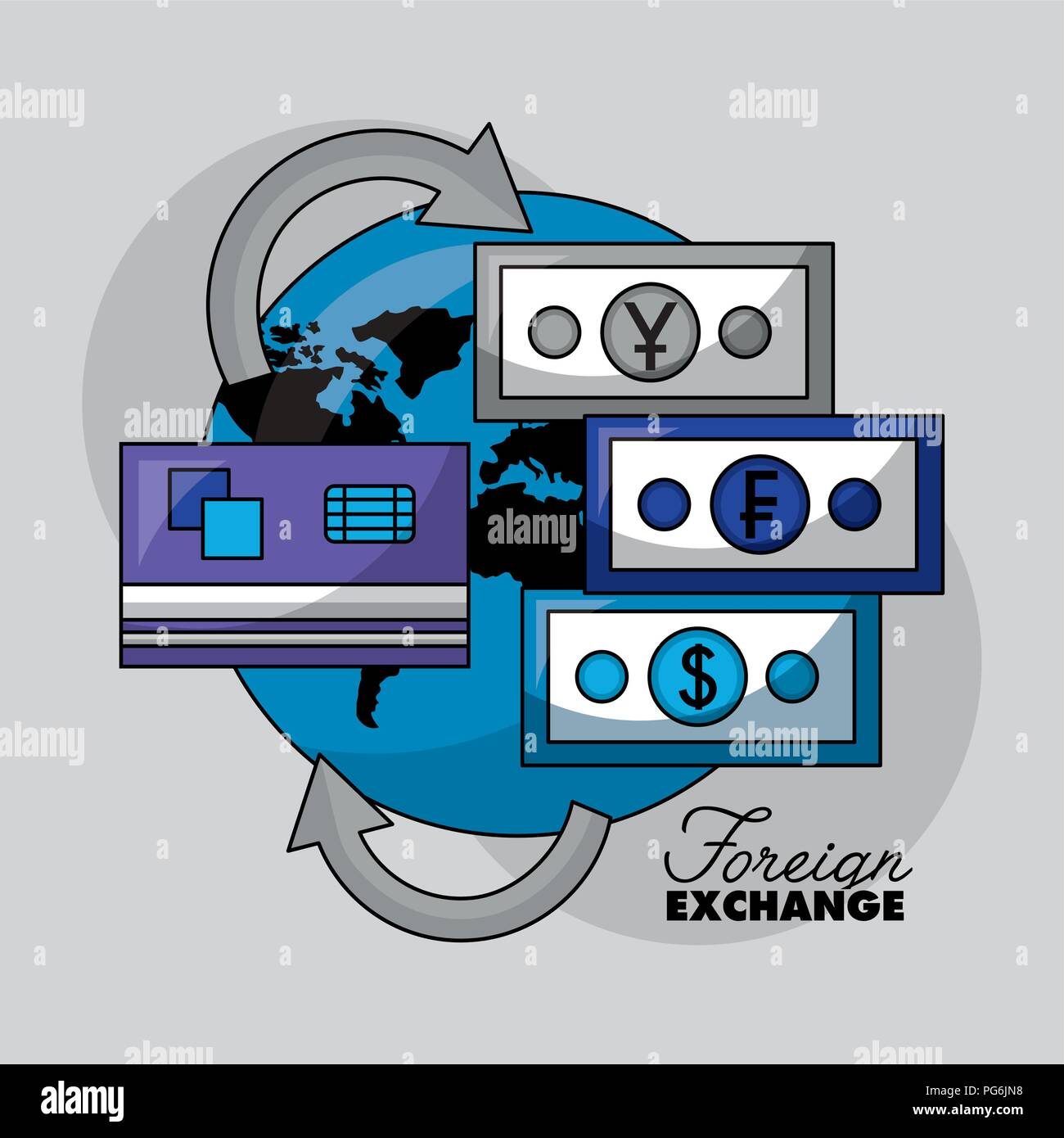 foreign exchange card Stock Vector Image & Art - Alamy