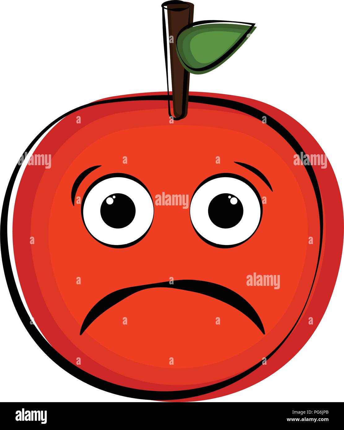Sad orange cartoon character emote Stock Vector Image & Art - Alamy