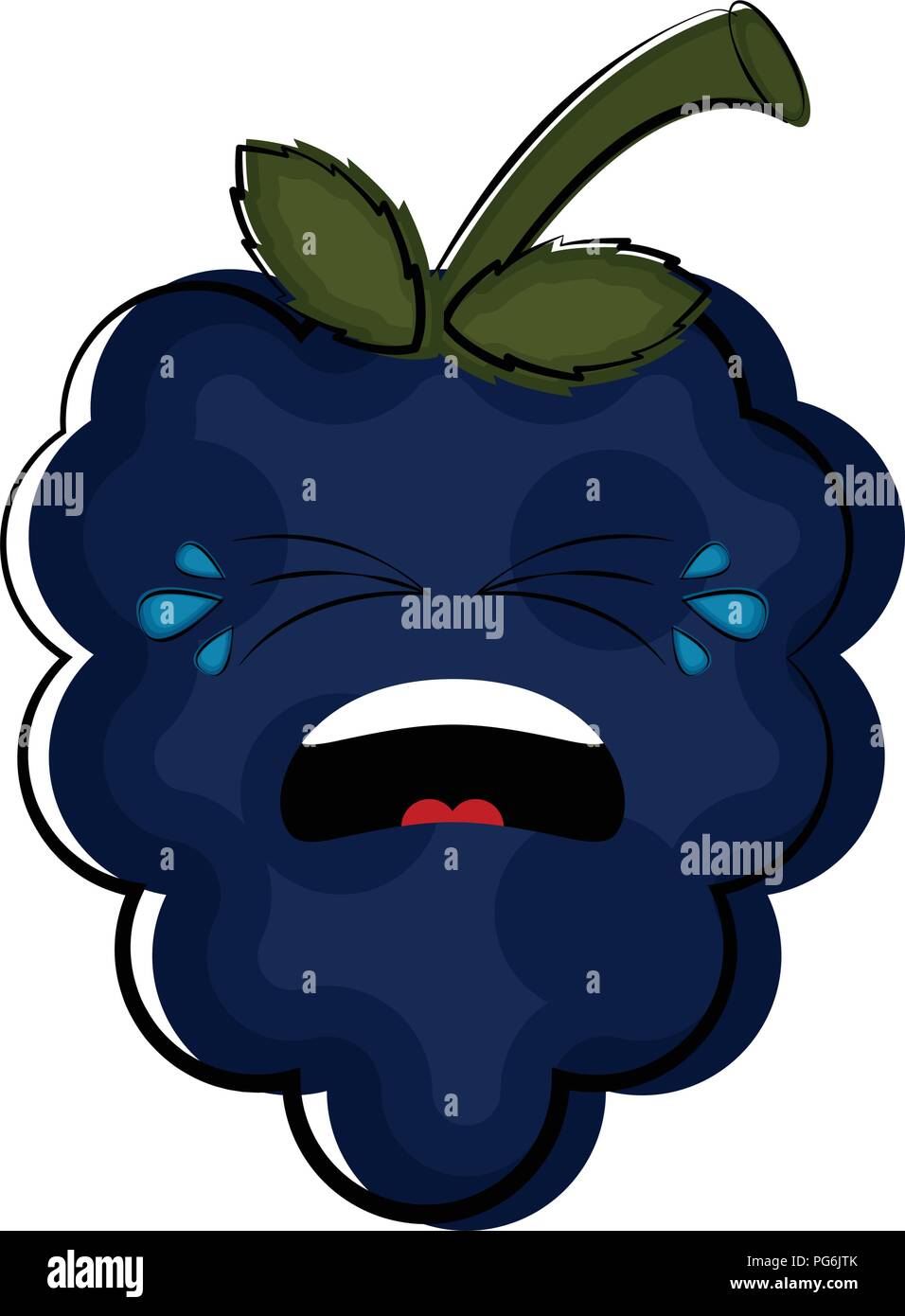 Crying grapes cartoon character emote Stock Vector Image & Art - Alamy