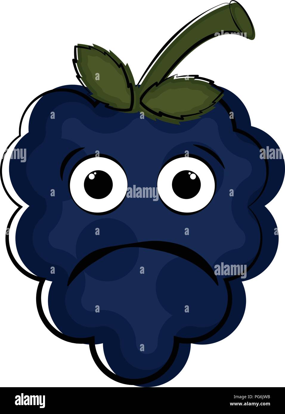 Sad grapes cartoon character emote Stock Vector Image & Art - Alamy