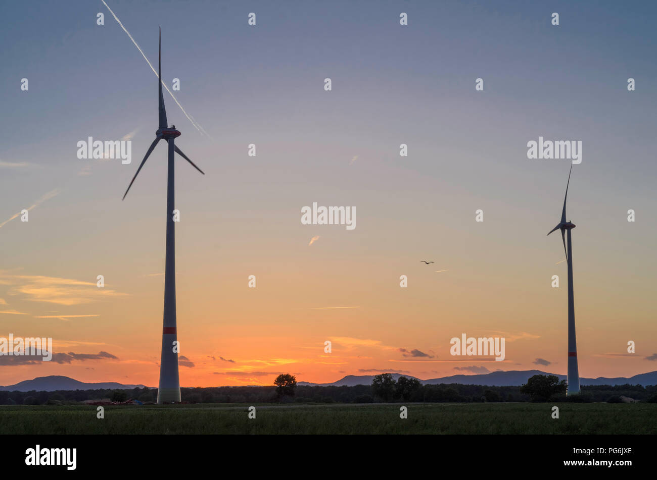 Windmill and sunset and germany hi-res stock photography and images - Alamy