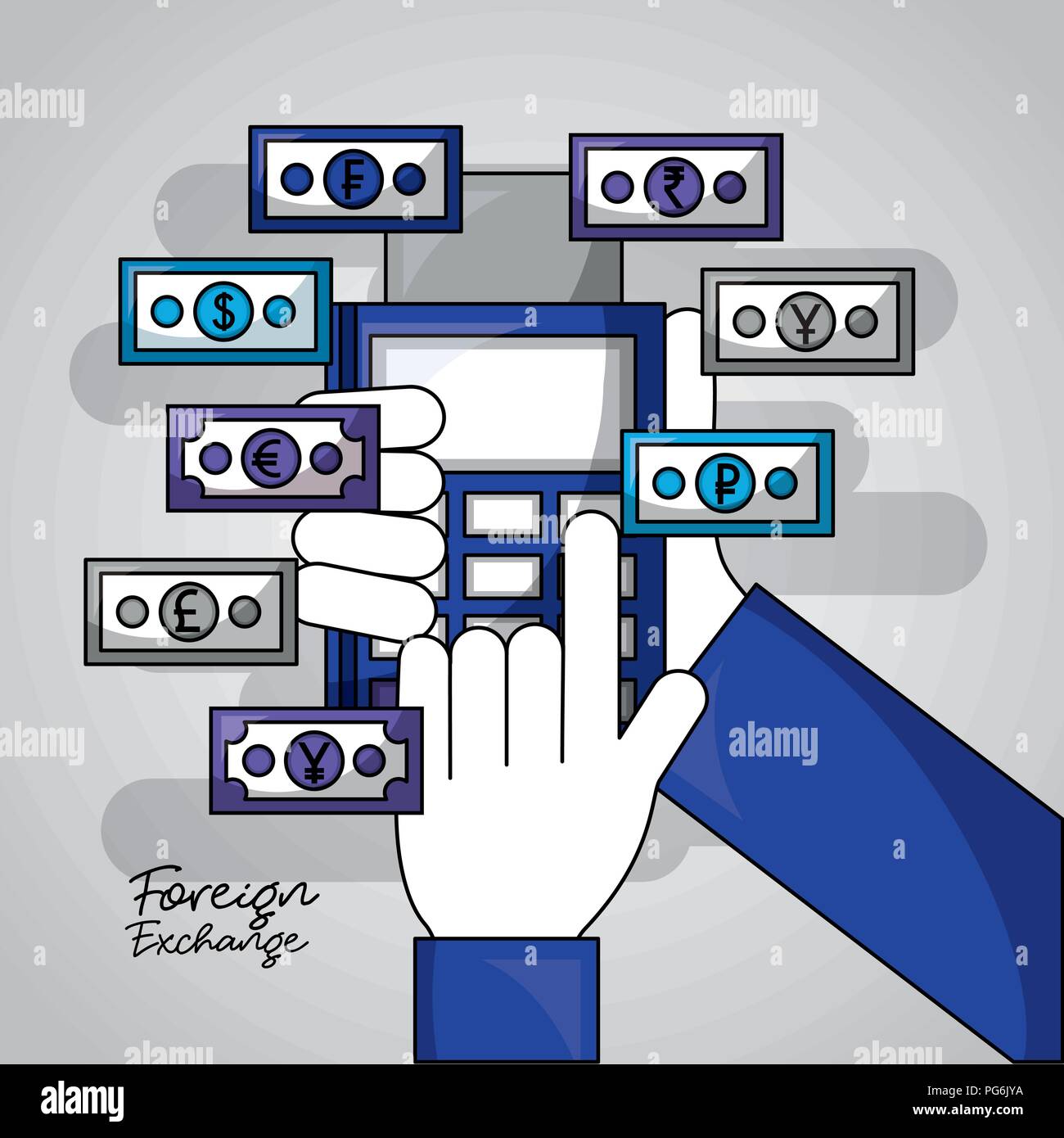 Foreign currency exchange counter Stock Vector Images - Alamy