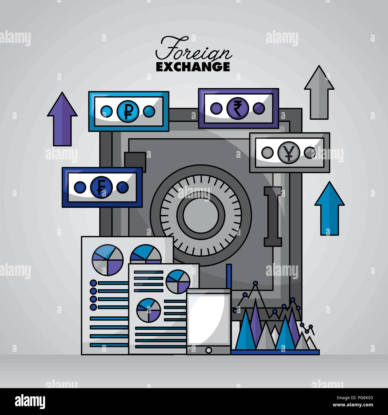 Foreign exchange screen Stock Vector Images - Alamy