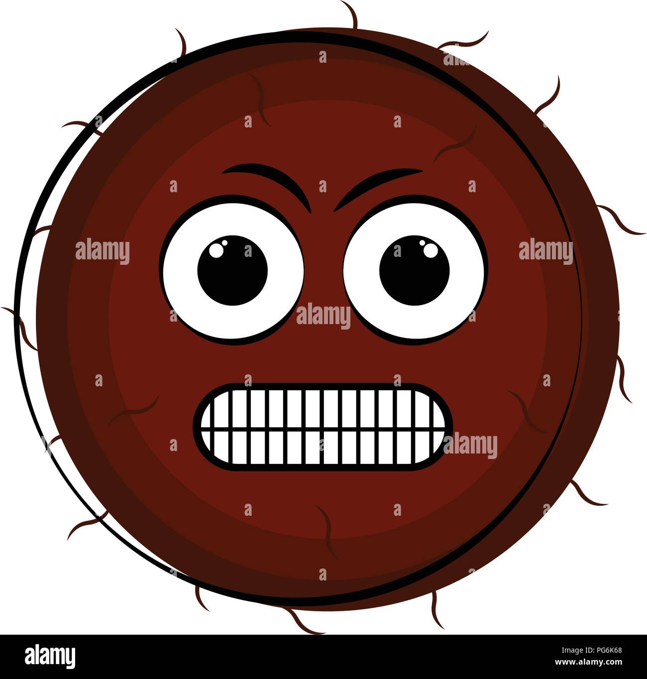 Angry coconut cartoon character emote Stock Vector Image & Art - Alamy
