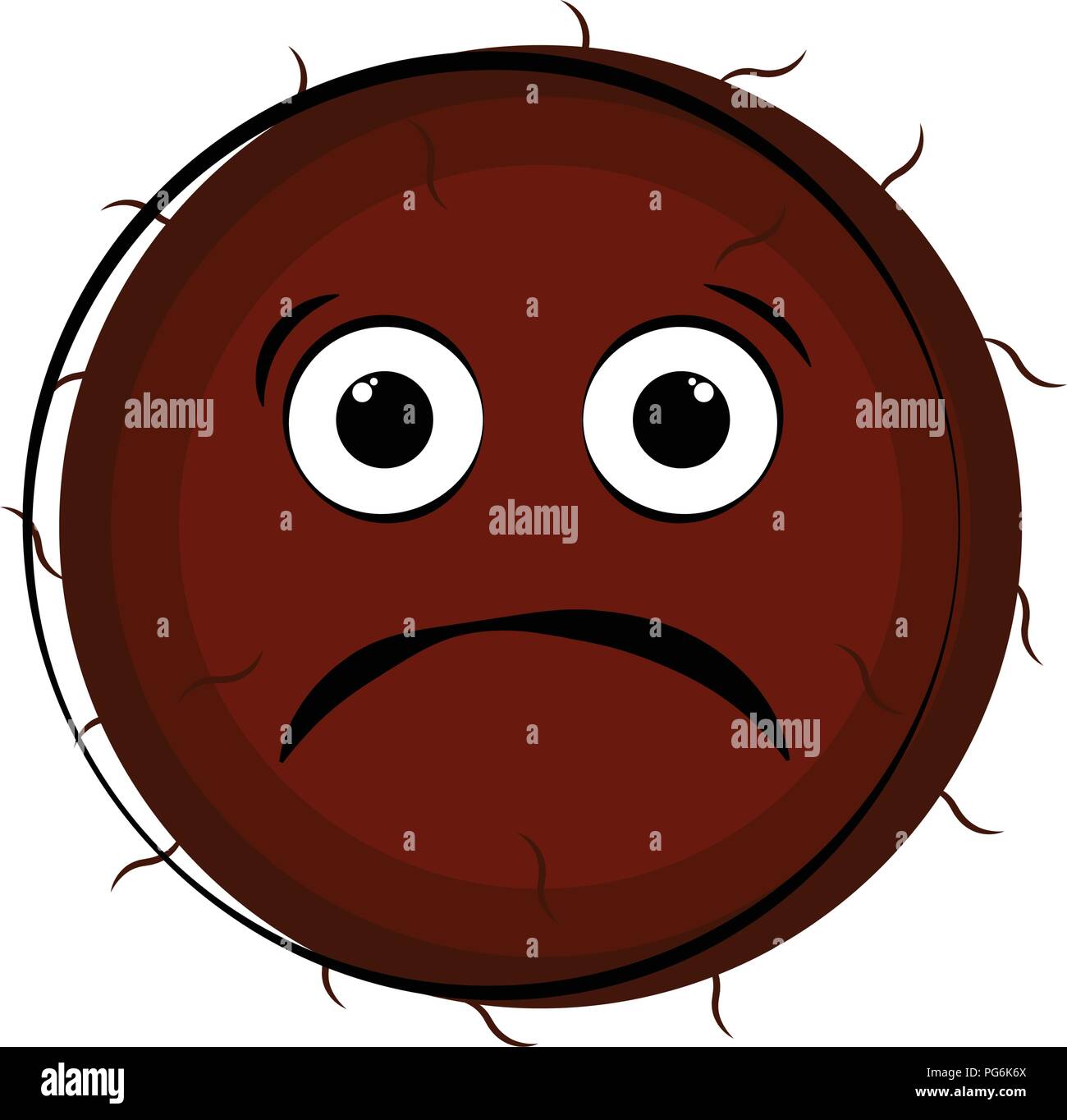 Sad coconut cartoon character emote Stock Vector Image & Art - Alamy