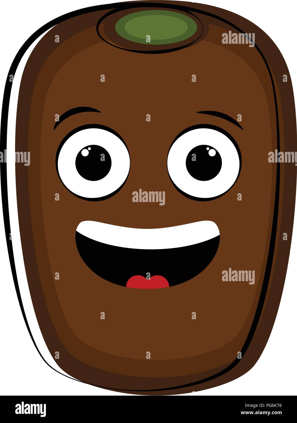 Happy kiwi fruit cartoon character emote Stock Vector Image & Art - Alamy