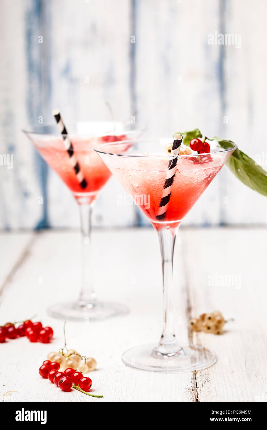 Frose, rose slushie with red currants Stock Photo - Alamy