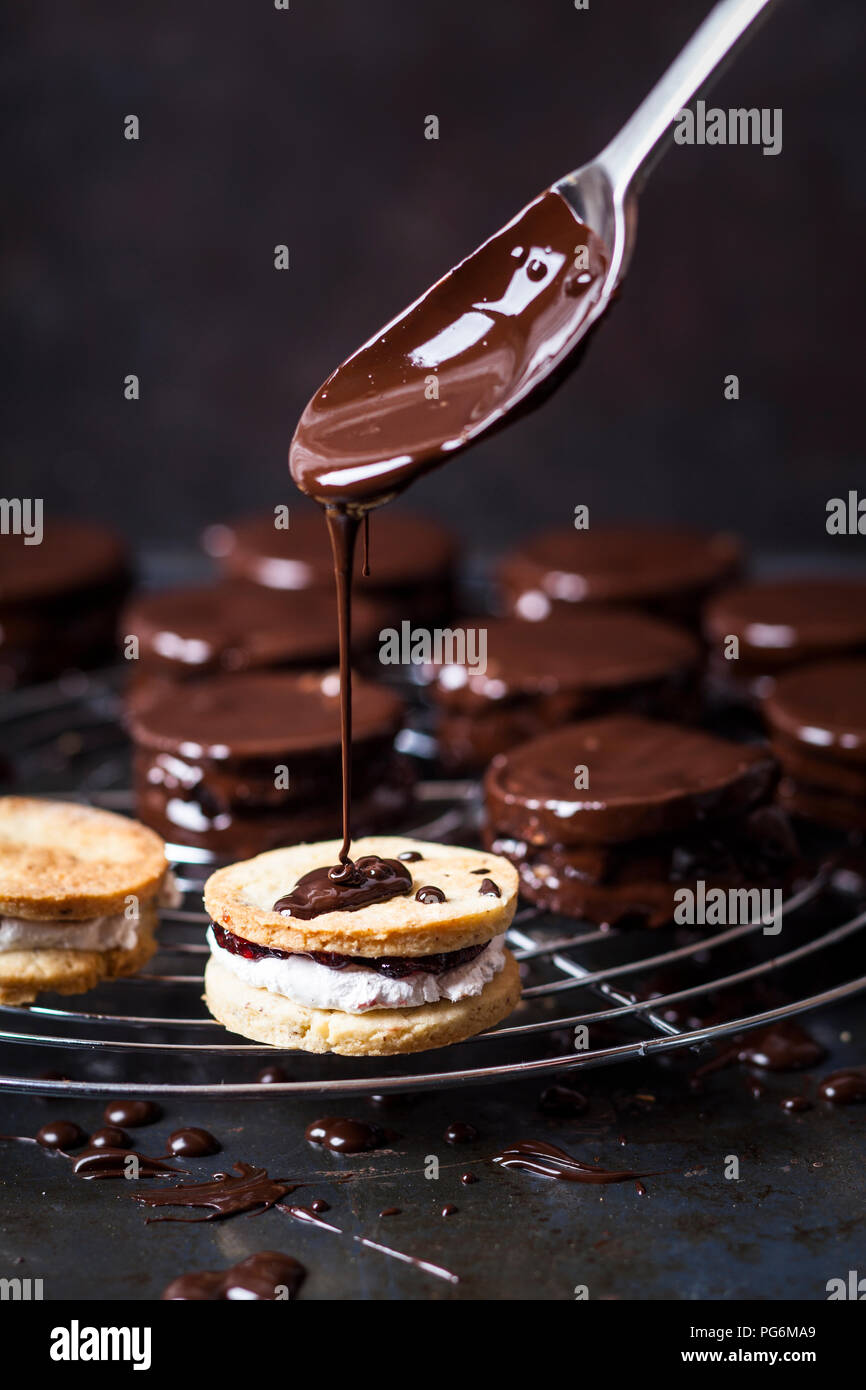 Preparing Wagon Wheel Cookies Stock Photo - Alamy