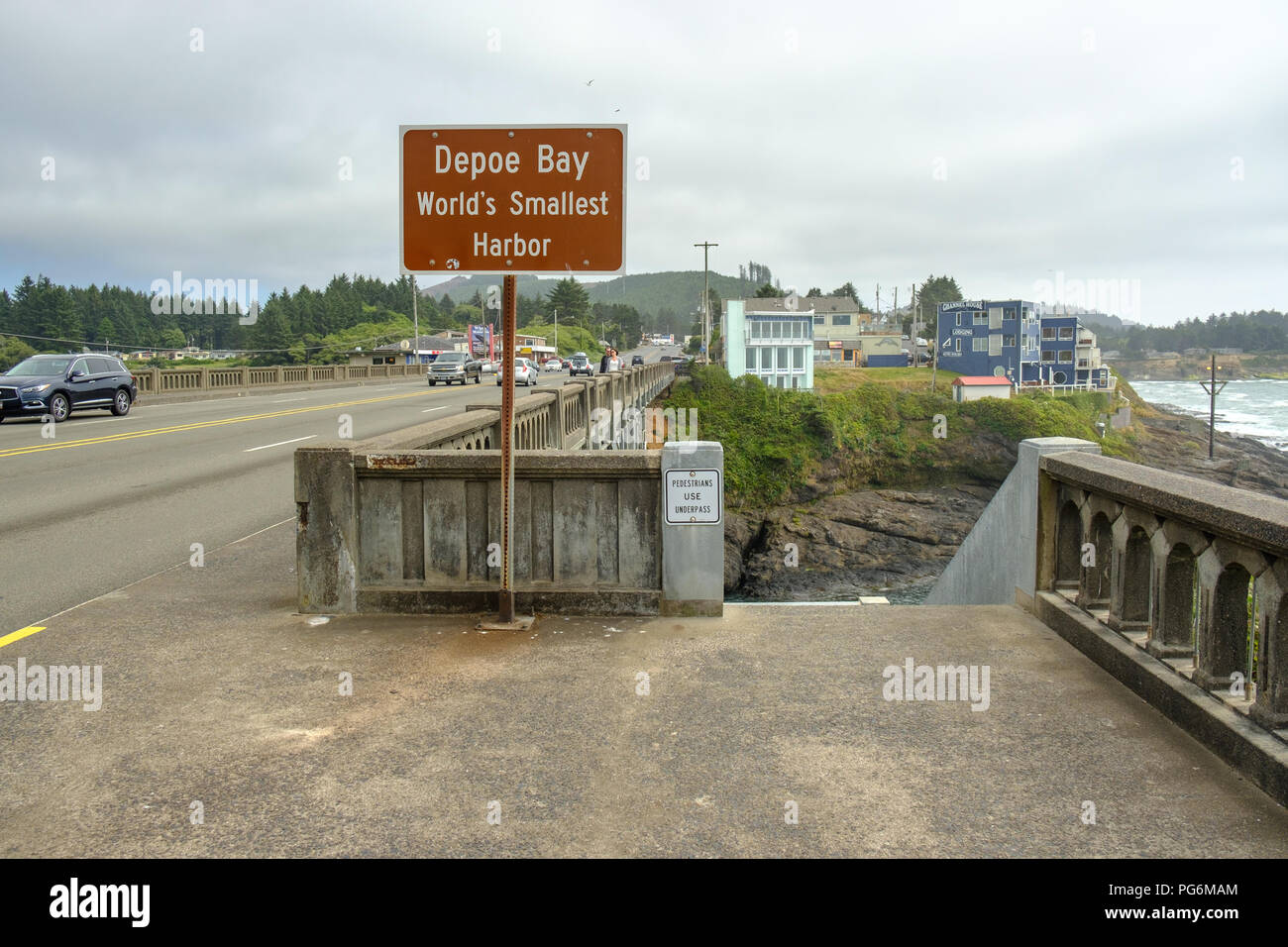 Depoe Bay, whale watching center, Oregon, USA Stock Photo - Alamy